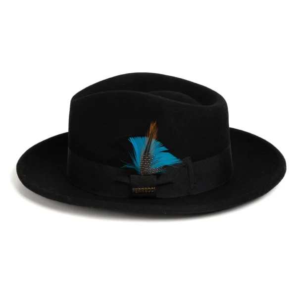 Crushable Black 100% Australian Wool Fedora Hat | Simply The Best
